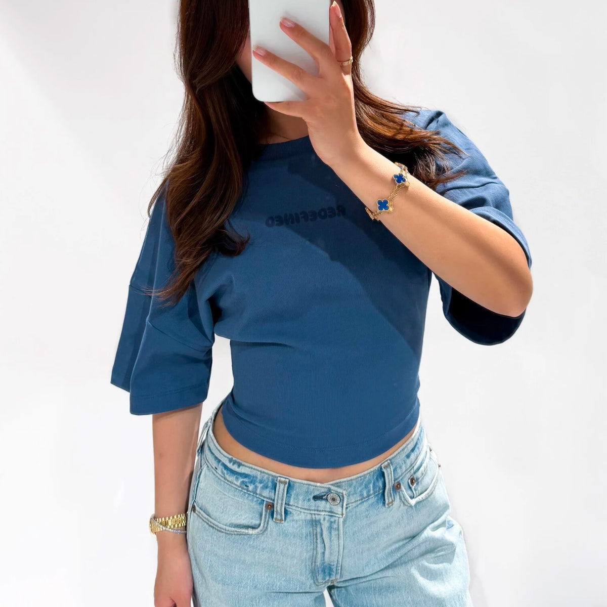 SNATCHED SWEAT TEE BLUE – FEMME FATALE FASHION